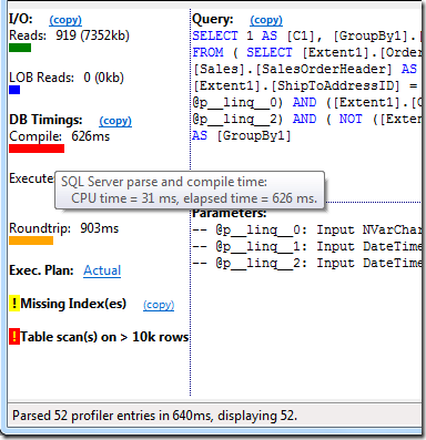KristoferA's blog: Entity Framework support in Huagati Query Profiler (formerly known as Huagati ...